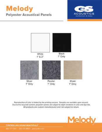 Melody Samples Card - G&S Acoustics